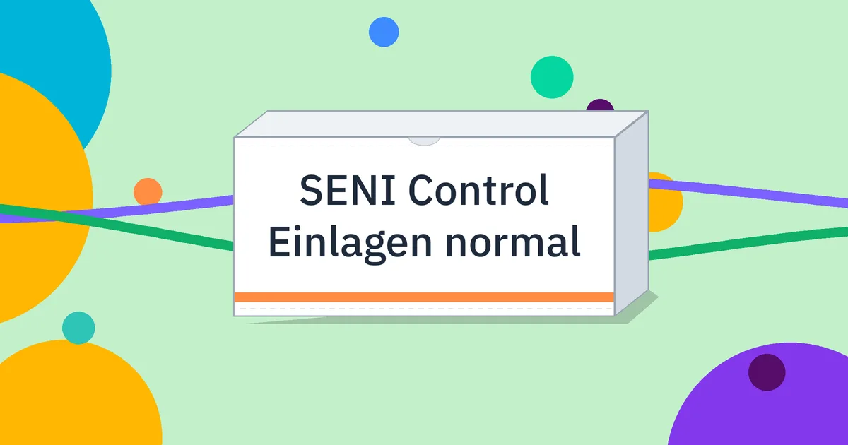 Symbolbild: Packung mit der Aufschrift SENI Control Einlagen normal (PZN 11888193) – Verfügbarkeit und Bezug in Apotheken in Frankfurt am Main