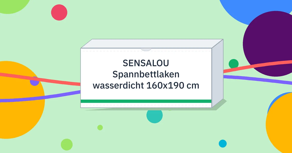 Symbolbild: Packung mit der Aufschrift SENSALOU Spannbettlaken wasserdicht 160x190 cm (PZN 20725892) – Verfügbarkeit und Bezug in Apotheken in Frankfurt am Main