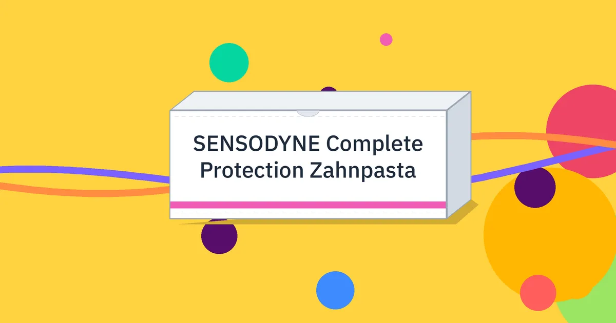 Symbolbild: Packung mit der Aufschrift SENSODYNE Complete Protection Zahnpasta (PZN 11287565) – Verfügbarkeit und Bezug in Apotheken in Frankfurt am Main