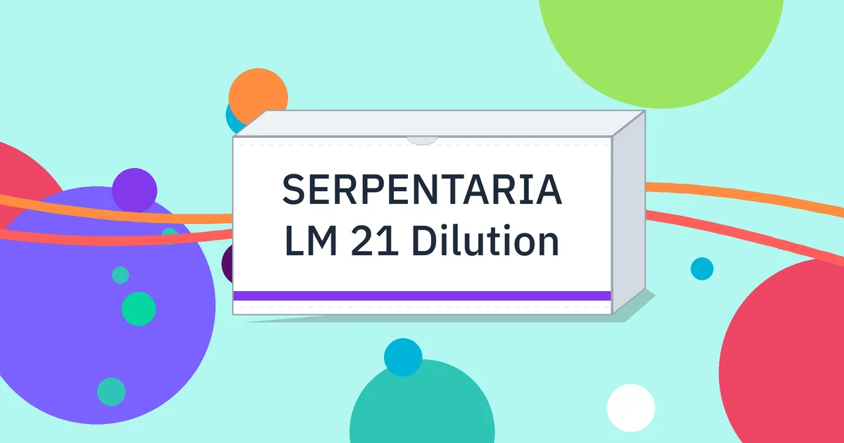 Symbolbild: Packung mit der Aufschrift SERPENTARIA LM 21 Dilution (PZN 13676420) – Verfügbarkeit und Bezug in Apotheken in Frankfurt am Main