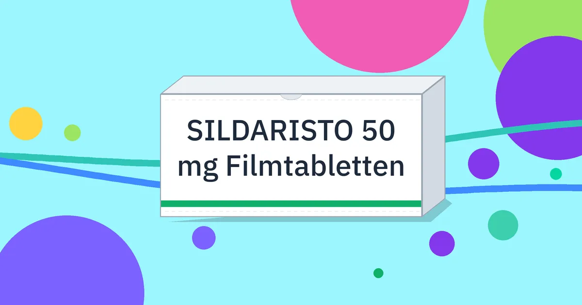 Symbolbild: Packung mit der Aufschrift SILDARISTO 50 mg Filmtabletten (PZN 05599473) – Verfügbarkeit und Bezug in Apotheken in Frankfurt am Main