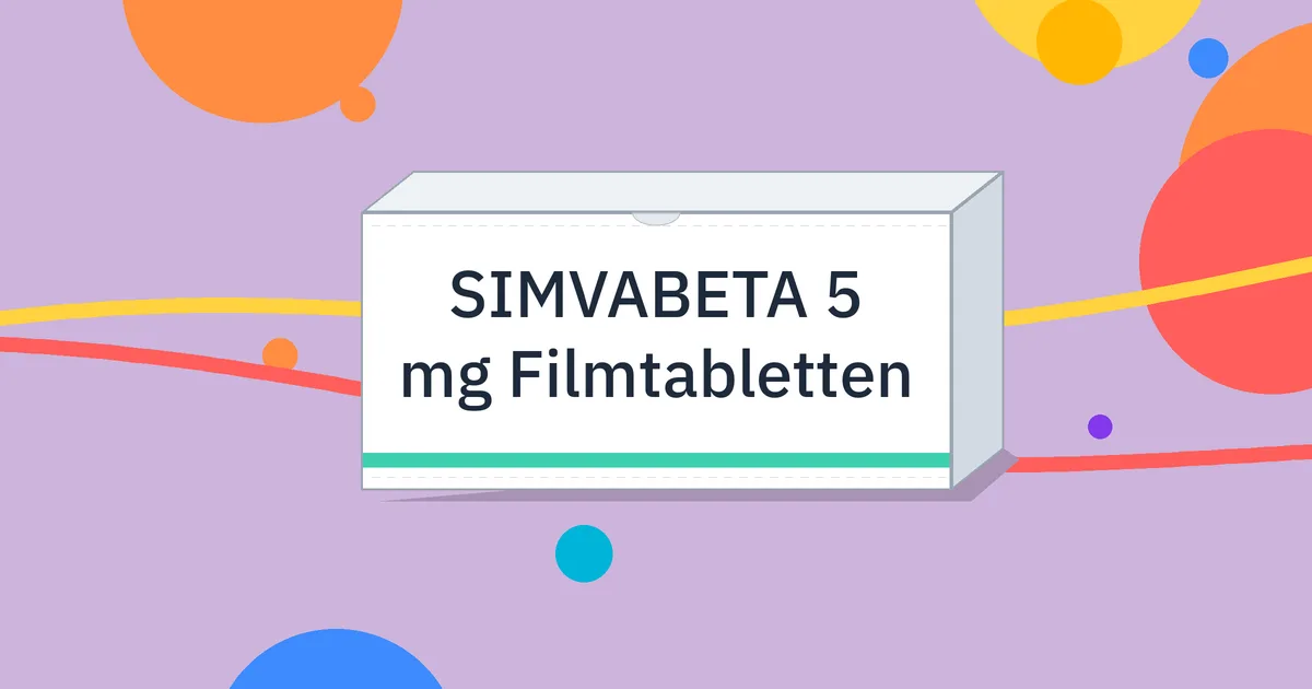 Symbolbild: Packung mit der Aufschrift SIMVABETA 5 mg Filmtabletten (PZN 03241081) – Verfügbarkeit und Bezug in Apotheken in Frankfurt am Main