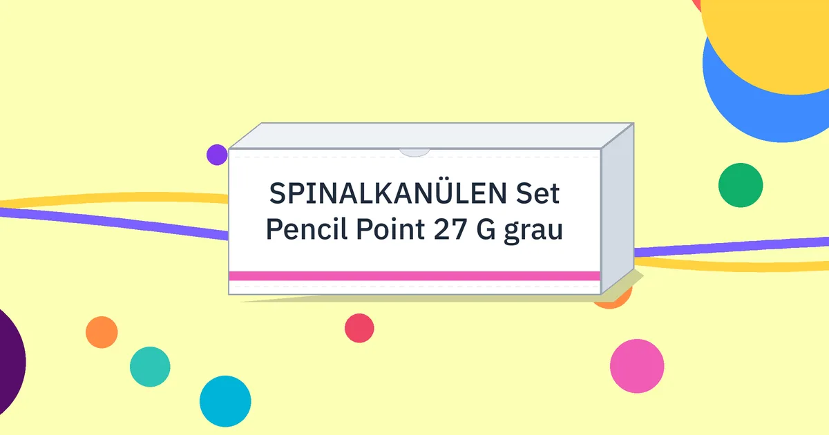 Symbolbild: Packung mit der Aufschrift SPINALKANÜLEN Set Pencil Point 27 G grau (PZN 02295063) – Verfügbarkeit und Bezug in Apotheken in Frankfurt am Main