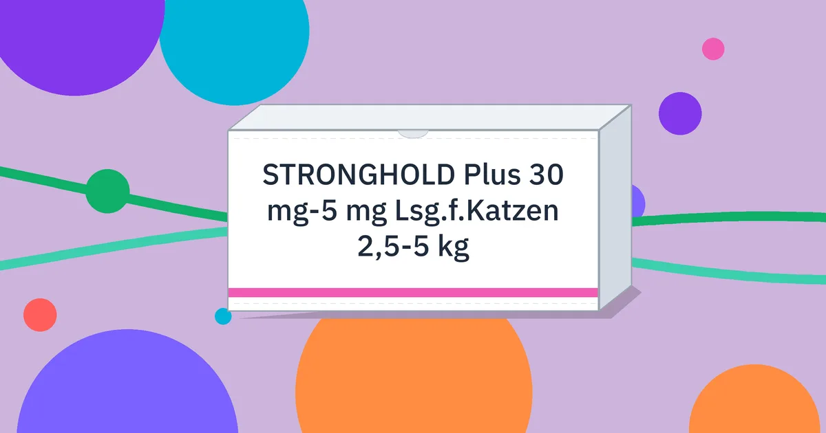 Symbolbild: Packung mit der Aufschrift STRONGHOLD Plus 30 mg-5 mg Lsg.f.Katzen 2,5-5 kg (PZN 14440576) – Verfügbarkeit und Bezug in Apotheken in Frankfurt am Main