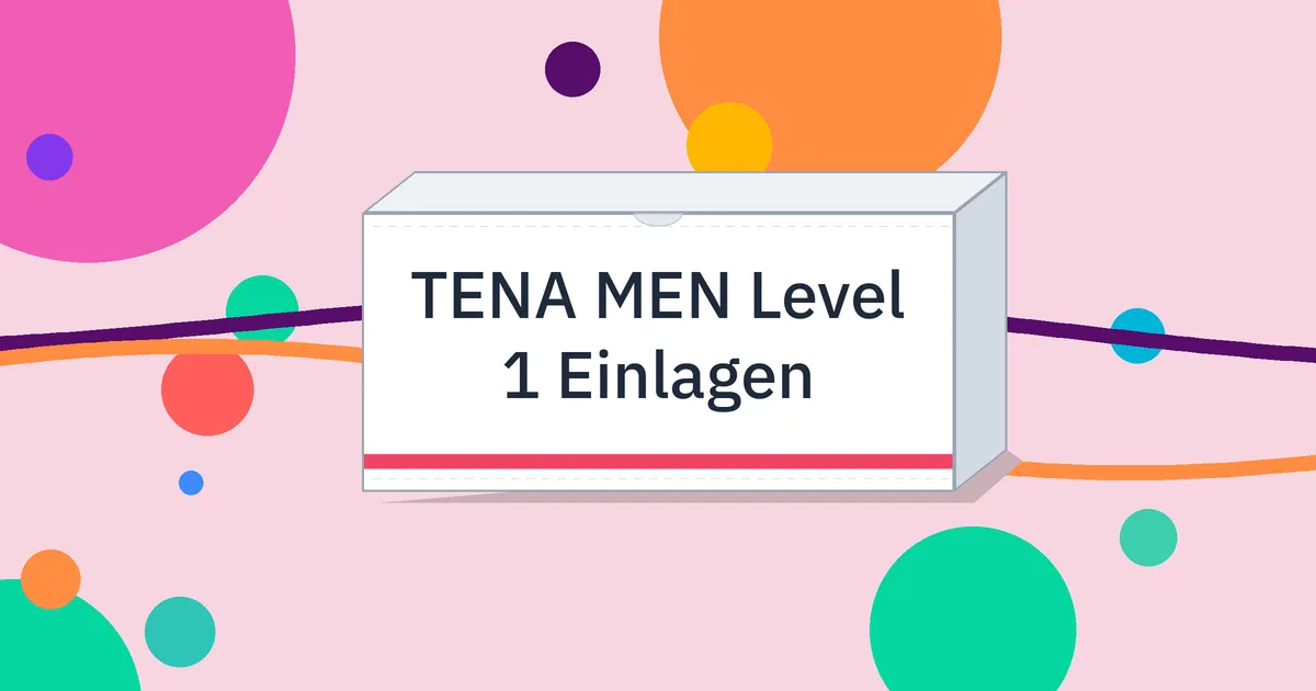 Symbolbild: Packung mit der Aufschrift TENA MEN Level 1 Einlagen (PZN 12554896) – Verfügbarkeit und Bezug in Apotheken in Frankfurt am Main