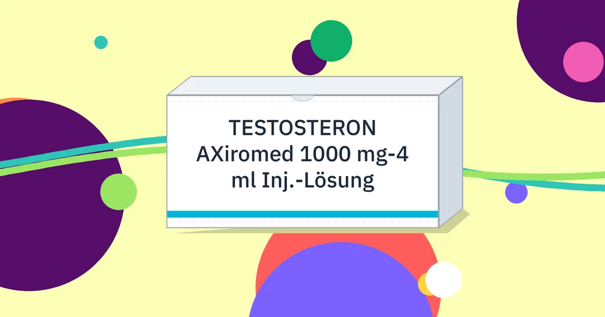 Symbolbild: Packung mit der Aufschrift TESTOSTERON AXiromed 1000 mg-4 ml Inj.-Lösung (PZN 18807393) – Verfügbarkeit und Bezug in Apotheken in Frankfurt am Main