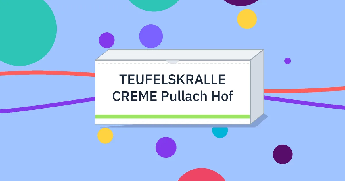 Symbolbild: Packung mit der Aufschrift TEUFELSKRALLE CREME Pullach Hof (PZN 20420968) – Verfügbarkeit und Bezug in Apotheken in Frankfurt am Main