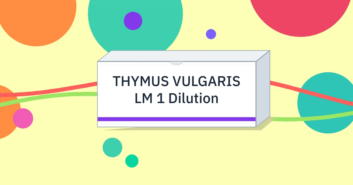 Symbolbild: Packung mit der Aufschrift THYMUS VULGARIS LM 1 Dilution (PZN 13223279) – Verfügbarkeit und Bezug in Apotheken in Frankfurt am Main