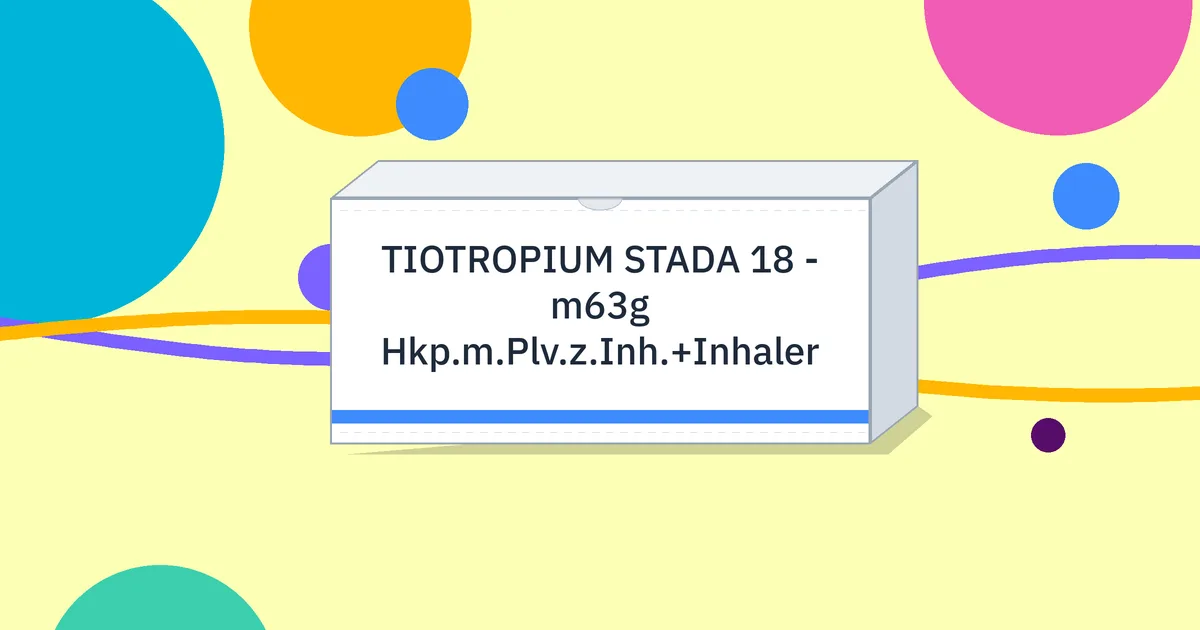 Symbolbild: Packung mit der Aufschrift TIOTROPIUM STADA 18 -m63g Hkp.m.Plv.z.Inh.+Inhaler (PZN 19342826) – Verfügbarkeit und Bezug in Apotheken in Frankfurt am Main