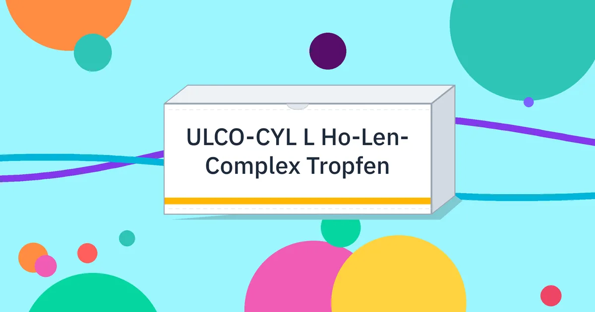 Symbolbild: Packung mit der Aufschrift ULCO-CYL L Ho-Len-Complex Tropfen (PZN 03396027) – Verfügbarkeit und Bezug in Apotheken in Frankfurt am Main