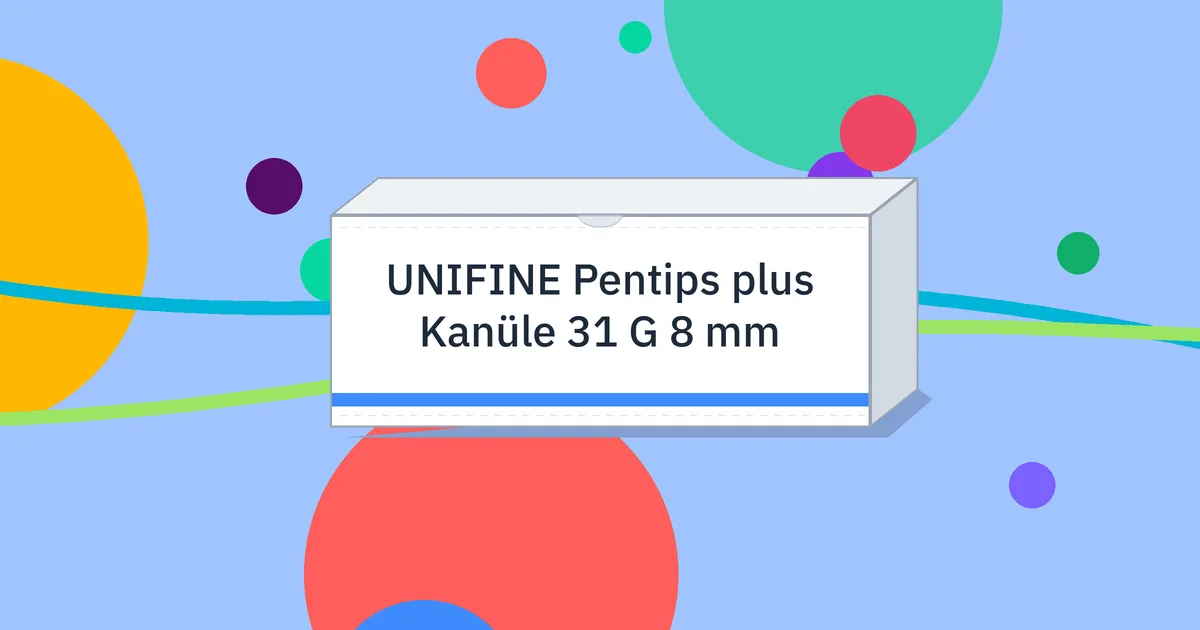 Symbolbild: Packung mit der Aufschrift UNIFINE Pentips plus Kanüle 31 G 8 mm (PZN 06562756) – Verfügbarkeit und Bezug in Apotheken in Frankfurt am Main