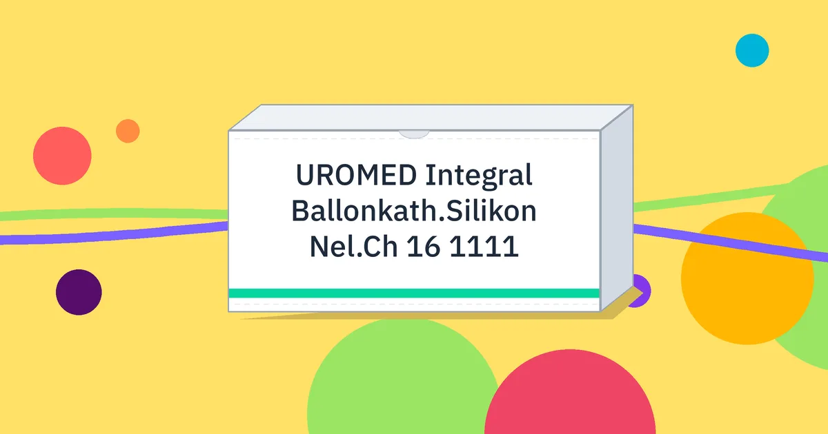Symbolbild: Packung mit der Aufschrift UROMED Integral Ballonkath.Silikon Nel.Ch 16 1111 (PZN 00593678) – Verfügbarkeit und Bezug in Apotheken in Frankfurt am Main