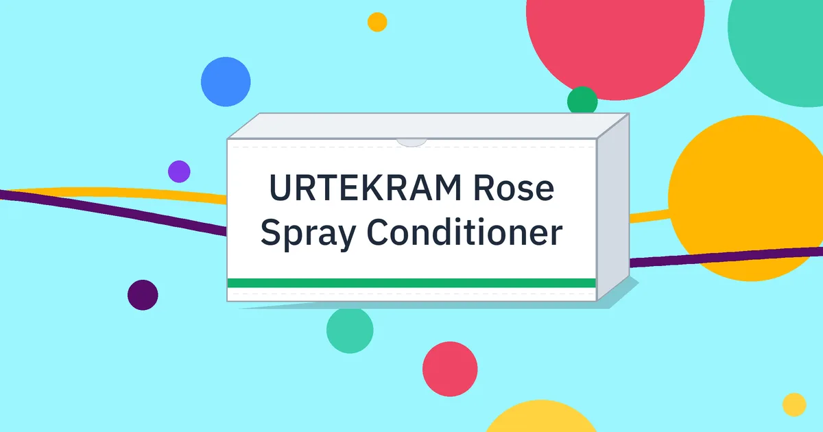 Symbolbild: Packung mit der Aufschrift URTEKRAM Rose Spray Conditioner (PZN 19478046) – Verfügbarkeit und Bezug in Apotheken in Frankfurt am Main