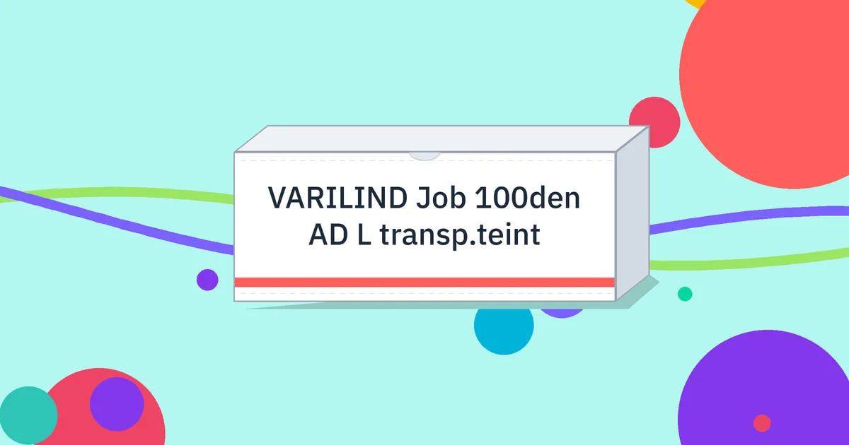 Symbolbild: Packung mit der Aufschrift VARILIND Job 100den AD L transp.teint (PZN 04471759) – Verfügbarkeit und Bezug in Apotheken in Frankfurt am Main