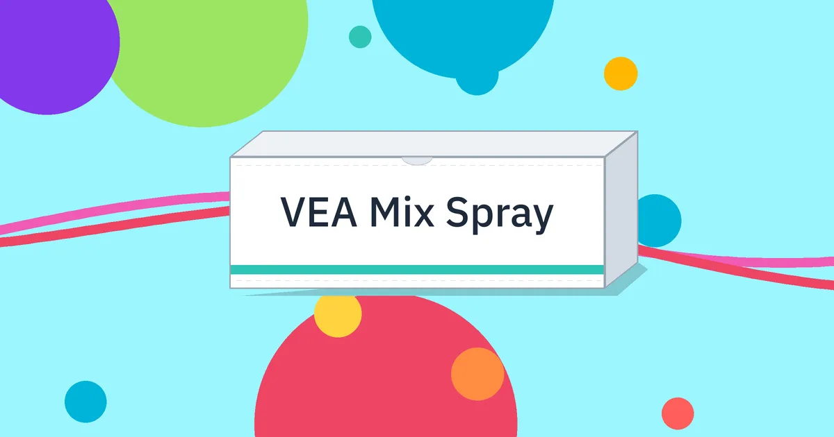 Symbolbild: Packung mit der Aufschrift VEA Mix Spray (PZN 09180558) – Verfügbarkeit und Bezug in Apotheken in Frankfurt am Main