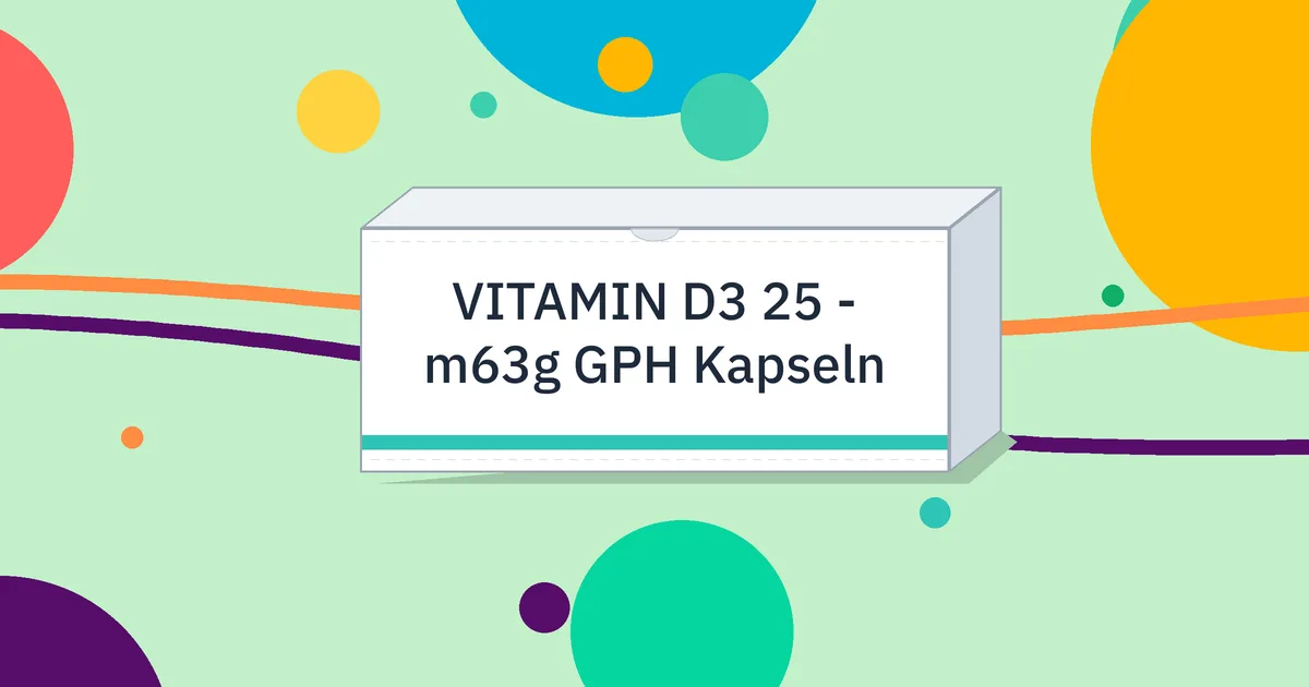 Symbolbild: Packung mit der Aufschrift VITAMIN D3 25 -m63g GPH Kapseln (PZN 04722486) – Verfügbarkeit und Bezug in Apotheken in Frankfurt am Main