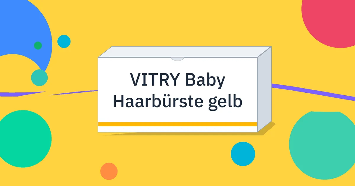 Symbolbild: Packung mit der Aufschrift VITRY Baby Haarbürste gelb (PZN 19066183) – Verfügbarkeit und Bezug in Apotheken in Frankfurt am Main