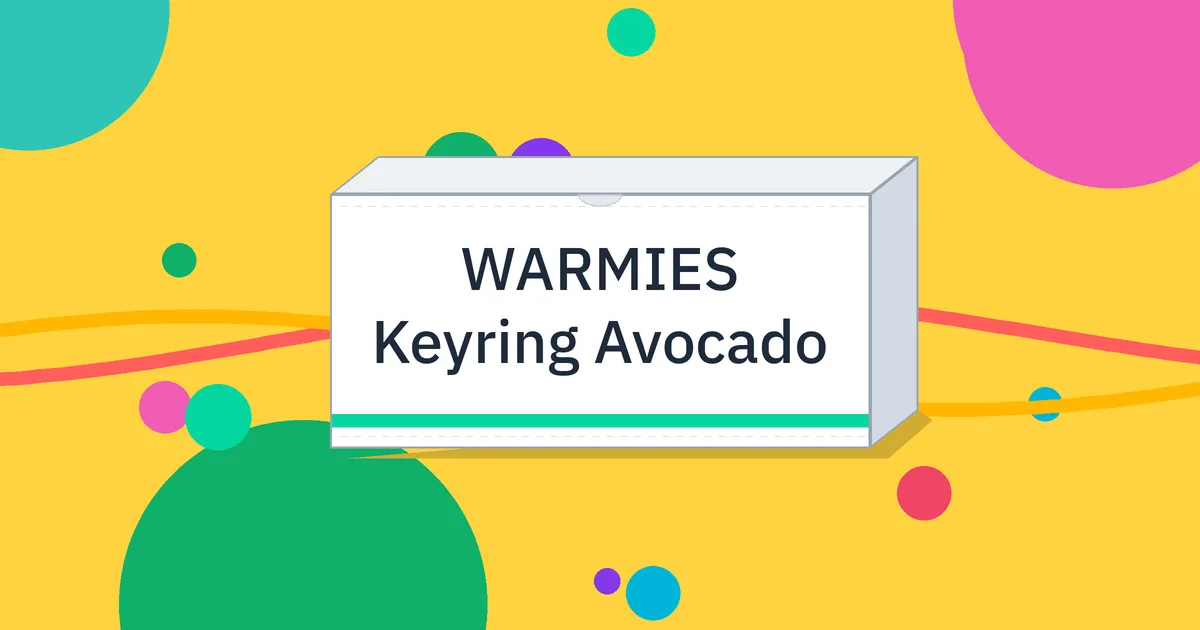 Symbolbild: Packung mit der Aufschrift WARMIES Keyring Avocado (PZN 20185898) – Verfügbarkeit und Bezug in Apotheken in Frankfurt am Main