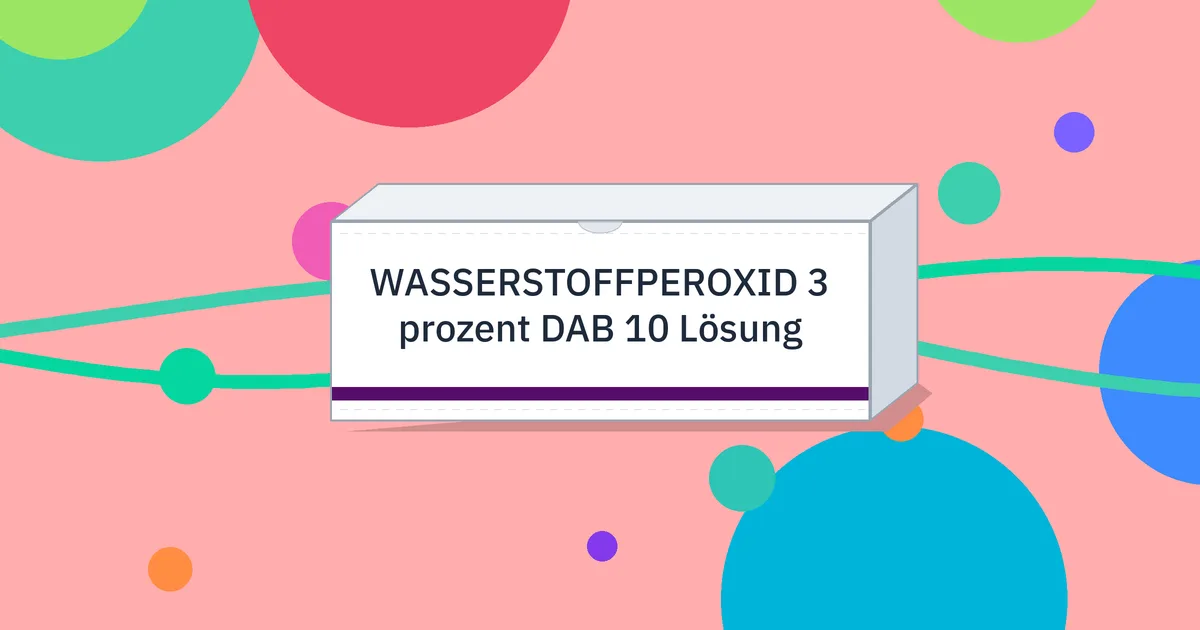Symbolbild: Packung mit der Aufschrift WASSERSTOFFPEROXID 3 prozent DAB 10 Lösung (PZN 06171665) – Verfügbarkeit und Bezug in Apotheken in Frankfurt am Main