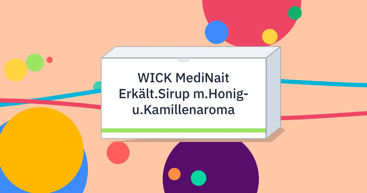 Symbolbild: Packung mit der Aufschrift WICK MediNait Erkält.Sirup m.Honig-u.Kamillenaroma (PZN 06156393) – Verfügbarkeit und Bezug in Apotheken in Frankfurt am Main