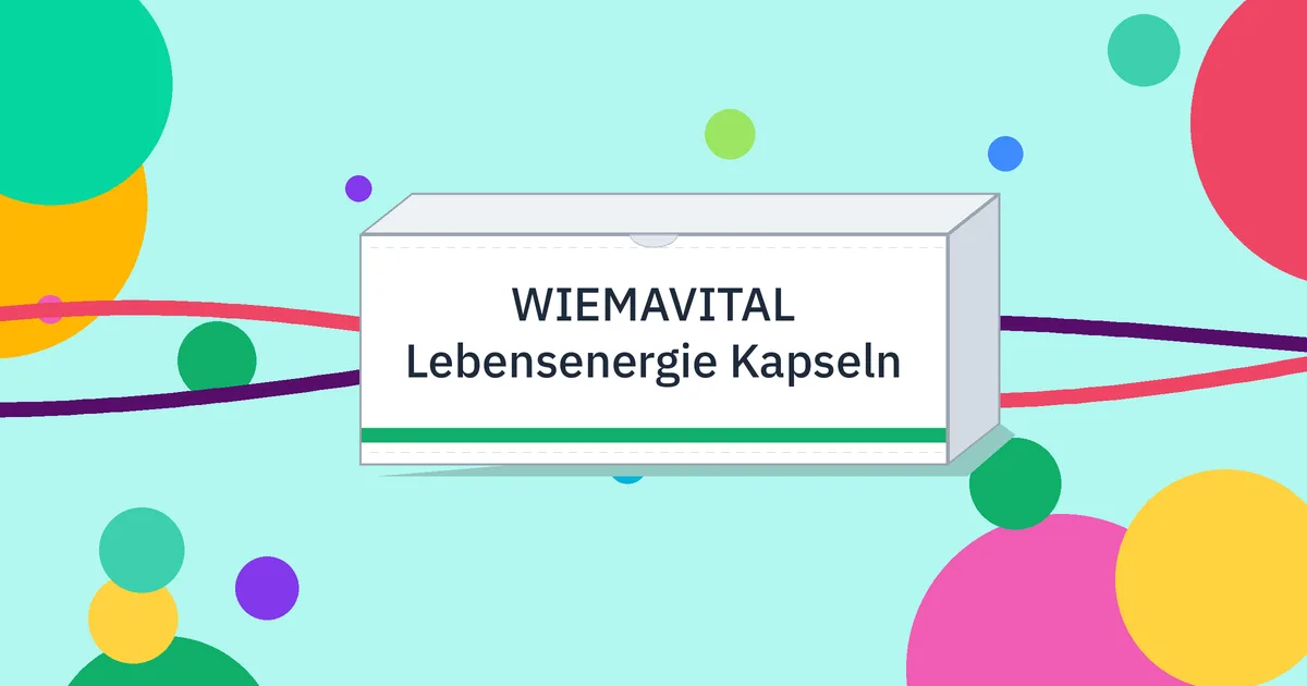 Symbolbild: Packung mit der Aufschrift WIEMAVITAL Lebensenergie Kapseln (PZN 19880647) – Verfügbarkeit und Bezug in Apotheken in Frankfurt am Main