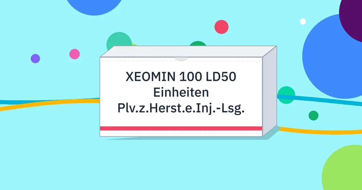Symbolbild: Packung mit der Aufschrift XEOMIN 100 LD50 Einheiten Plv.z.Herst.e.Inj.-Lsg. (PZN 16232729) – Verfügbarkeit und Bezug in Apotheken in Frankfurt am Main