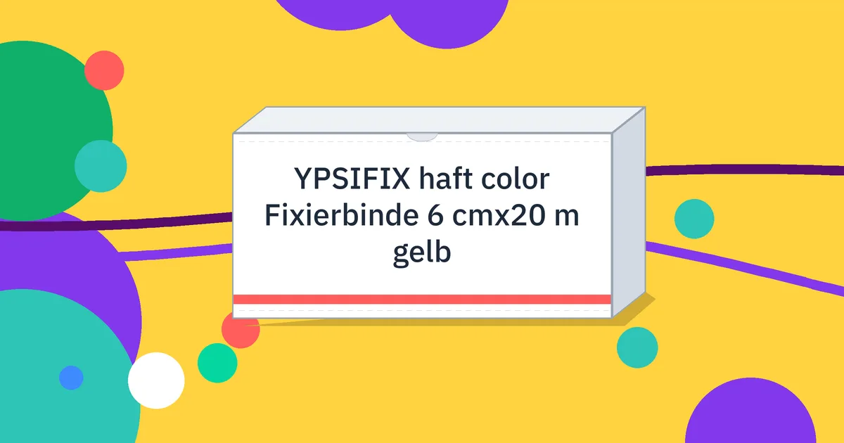 Symbolbild: Packung mit der Aufschrift YPSIFIX haft color Fixierbinde 6 cmx20 m gelb (PZN 16617004) – Verfügbarkeit und Bezug in Apotheken in Frankfurt am Main