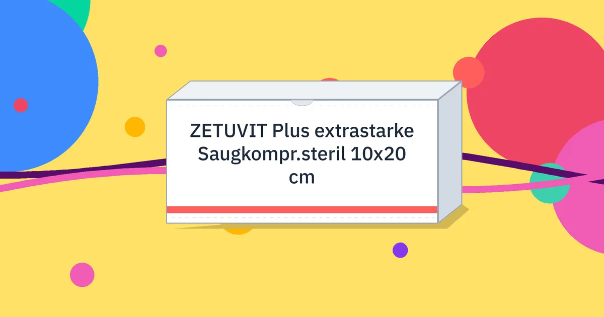 Symbolbild: Packung mit der Aufschrift ZETUVIT Plus extrastarke Saugkompr.steril 10x20 cm (PZN 20016339) – Verfügbarkeit und Bezug in Apotheken in Frankfurt am Main