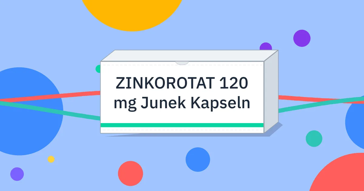 Symbolbild: Packung mit der Aufschrift ZINKOROTAT 120 mg Junek Kapseln (PZN 11072793) – Verfügbarkeit und Bezug in Apotheken in Frankfurt am Main