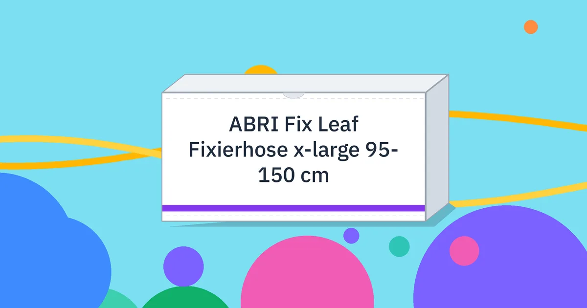 Symbolbild: Packung mit der Aufschrift ABRI Fix Leaf Fixierhose x-large 95-150 cm (PZN 07501082) – Verfügbarkeit und Bezug in Apotheken in Frankfurt am Main
