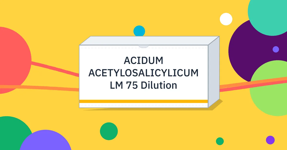 Symbolbild: Packung mit der Aufschrift ACIDUM ACETYLOSALICYLICUM LM 75 Dilution (PZN 13268425) – Verfügbarkeit und Bezug in Apotheken in Frankfurt am Main