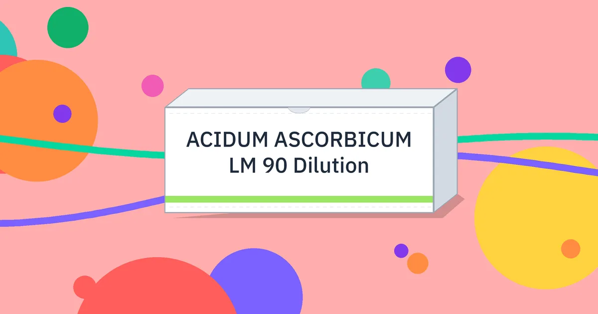 Symbolbild: Packung mit der Aufschrift ACIDUM ASCORBICUM LM 90 Dilution (PZN 13269399) – Verfügbarkeit und Bezug in Apotheken in Frankfurt am Main