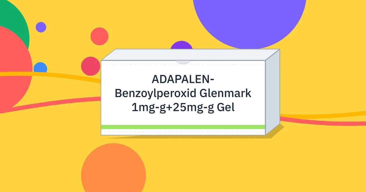 Symbolbild: Packung mit der Aufschrift ADAPALEN-Benzoylperoxid Glenmark 1mg-g+25mg-g Gel (PZN 19790298) – Verfügbarkeit und Bezug in Apotheken in Frankfurt am Main