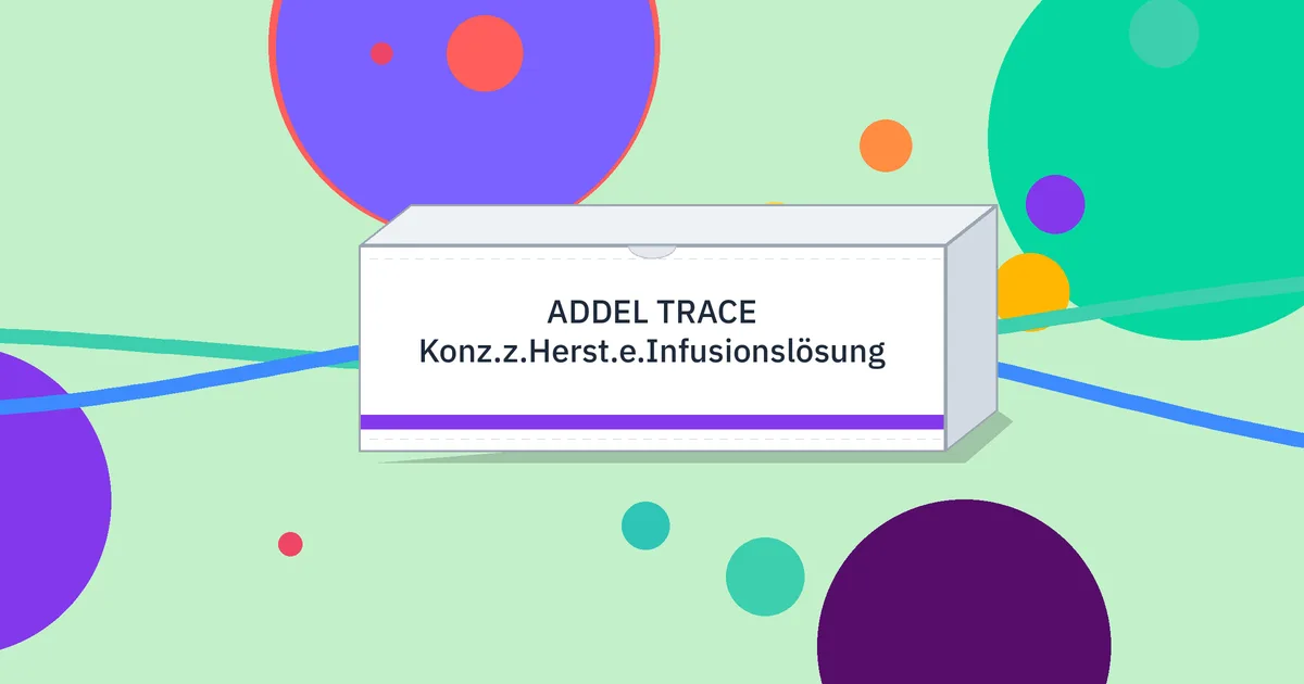 Symbolbild: Packung mit der Aufschrift ADDEL TRACE Konz.z.Herst.e.Infusionslösung (PZN 19636166) – Verfügbarkeit und Bezug in Apotheken in Frankfurt am Main