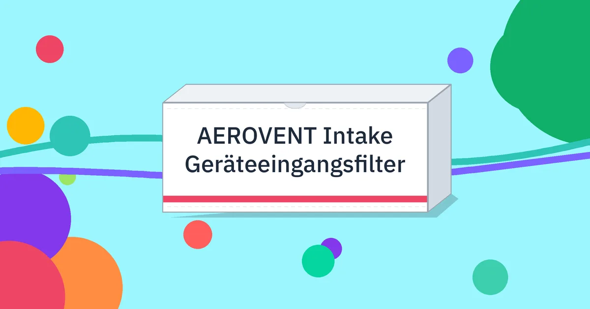 Symbolbild: Packung mit der Aufschrift AEROVENT Intake Geräteeingangsfilter (PZN 01076270) – Verfügbarkeit und Bezug in Apotheken in Frankfurt am Main