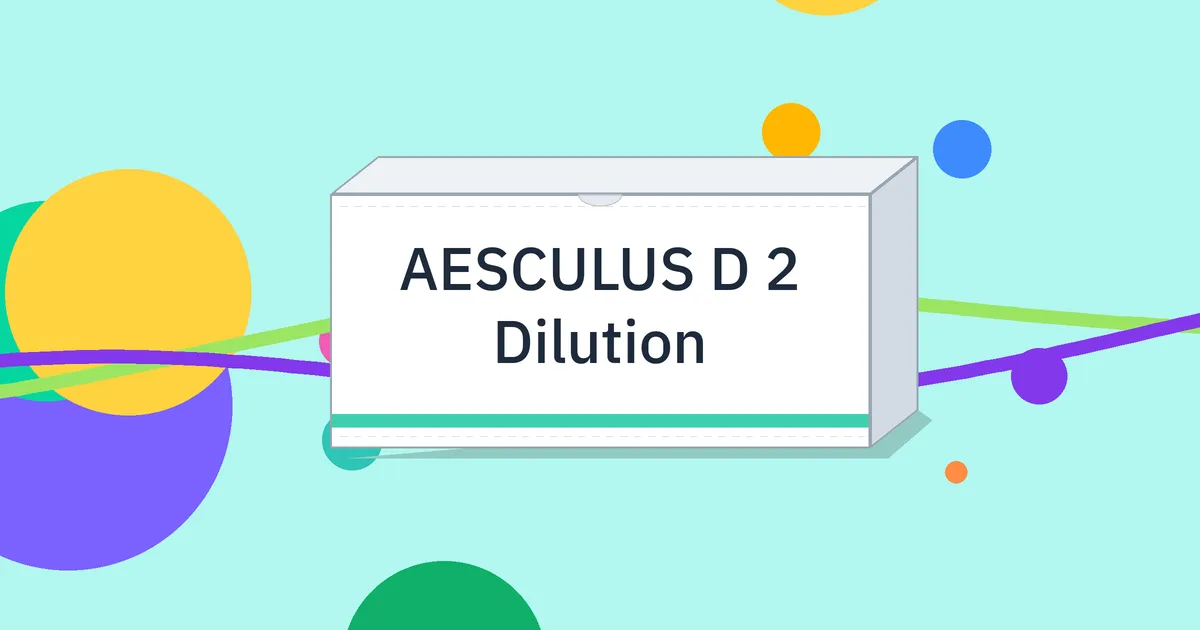 Symbolbild: Packung mit der Aufschrift AESCULUS D 2 Dilution (PZN 01755309) – Verfügbarkeit und Bezug in Apotheken in Frankfurt am Main