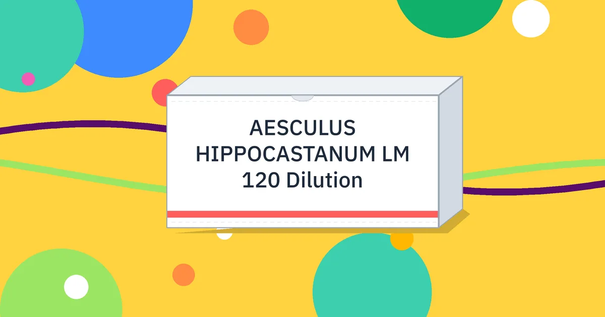 Symbolbild: Packung mit der Aufschrift AESCULUS HIPPOCASTANUM LM 120 Dilution (PZN 12755689) – Verfügbarkeit und Bezug in Apotheken in Frankfurt am Main