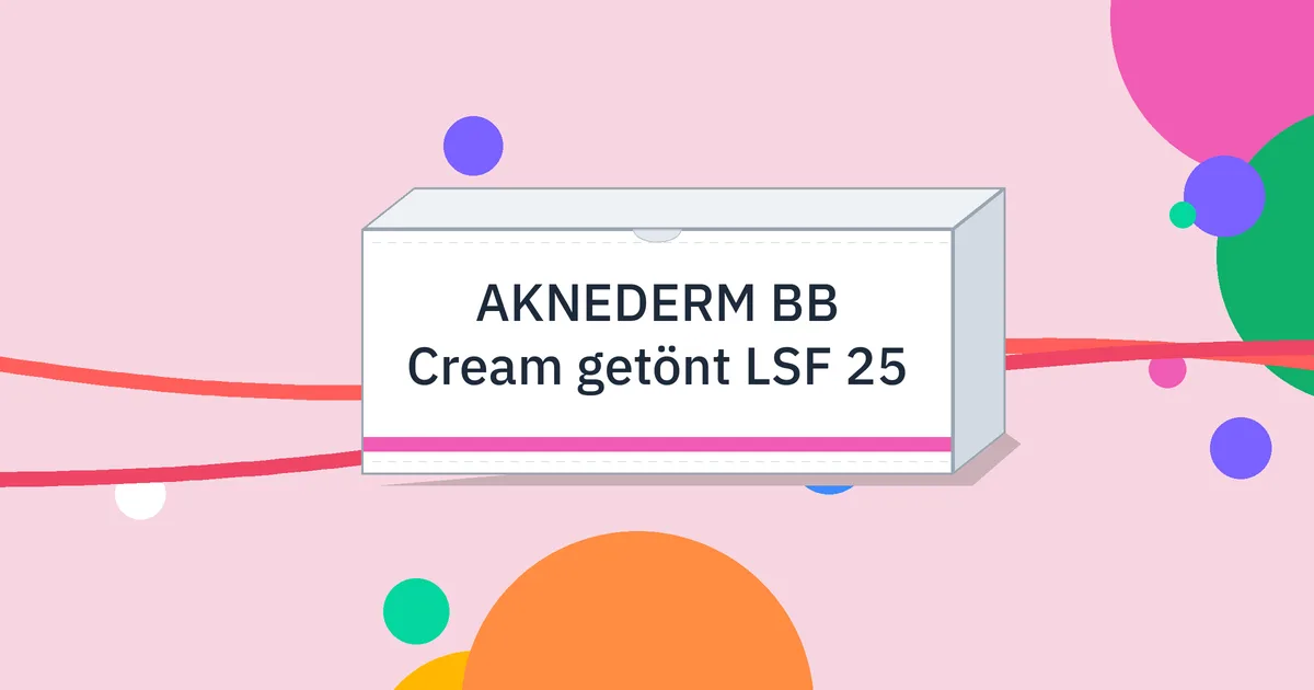 Symbolbild: Packung mit der Aufschrift AKNEDERM BB Cream getönt LSF 25 (PZN 17894349) – Verfügbarkeit und Bezug in Apotheken in Frankfurt am Main