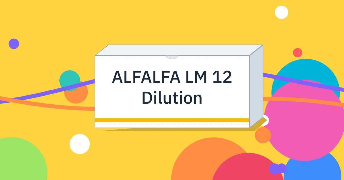 Symbolbild: Packung mit der Aufschrift ALFALFA LM 12 Dilution (PZN 13310162) – Verfügbarkeit und Bezug in Apotheken in Frankfurt am Main