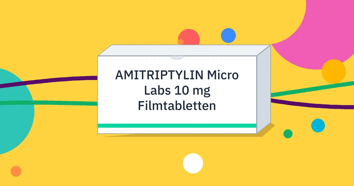 Symbolbild: Packung mit der Aufschrift AMITRIPTYLIN Micro Labs 10 mg Filmtabletten (PZN 10516816) – Verfügbarkeit und Bezug in Apotheken in Frankfurt am Main