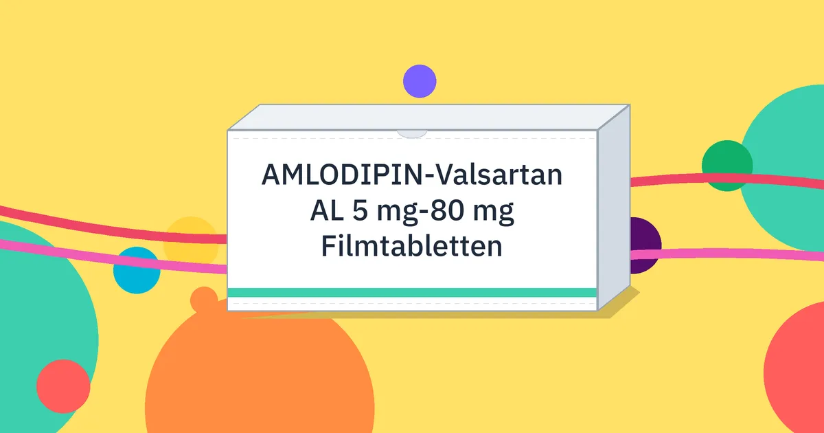 Symbolbild: Packung mit der Aufschrift AMLODIPIN-Valsartan AL 5 mg-80 mg Filmtabletten (PZN 13947847) – Verfügbarkeit und Bezug in Apotheken in Frankfurt am Main