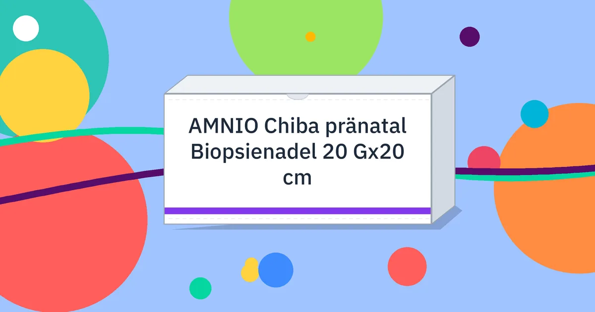 Symbolbild: Packung mit der Aufschrift AMNIO Chiba pränatal Biopsienadel 20 Gx20 cm (PZN 16921340) – Verfügbarkeit und Bezug in Apotheken in Frankfurt am Main