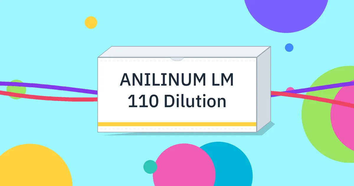 Symbolbild: Packung mit der Aufschrift ANILINUM LM 110 Dilution (PZN 12762726) – Verfügbarkeit und Bezug in Apotheken in Frankfurt am Main