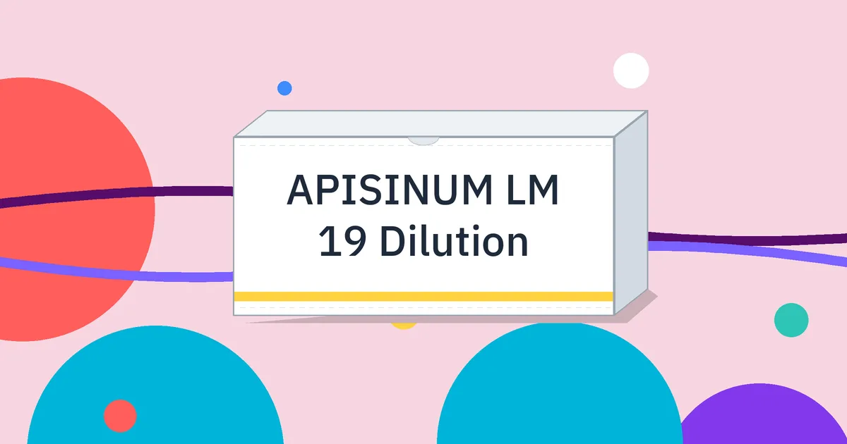 Symbolbild: Packung mit der Aufschrift APISINUM LM 19 Dilution (PZN 12456828) – Verfügbarkeit und Bezug in Apotheken in Frankfurt am Main