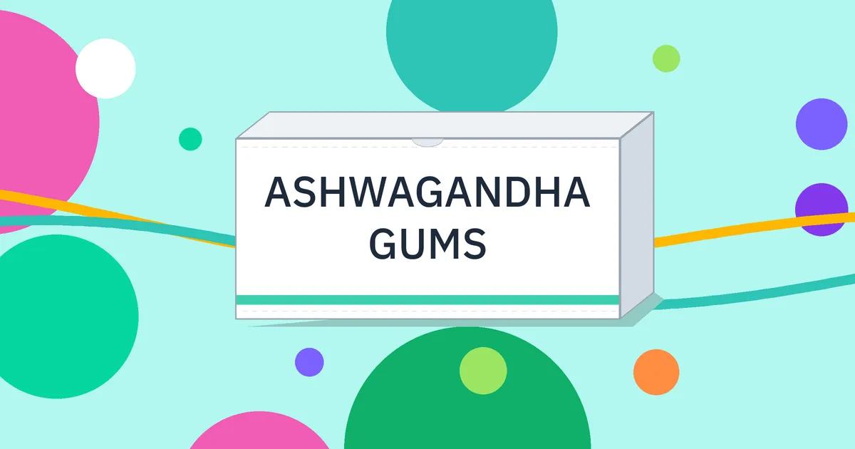 Symbolbild: Packung mit der Aufschrift ASHWAGANDHA GUMS (PZN 19909919) – Verfügbarkeit und Bezug in Apotheken in Frankfurt am Main