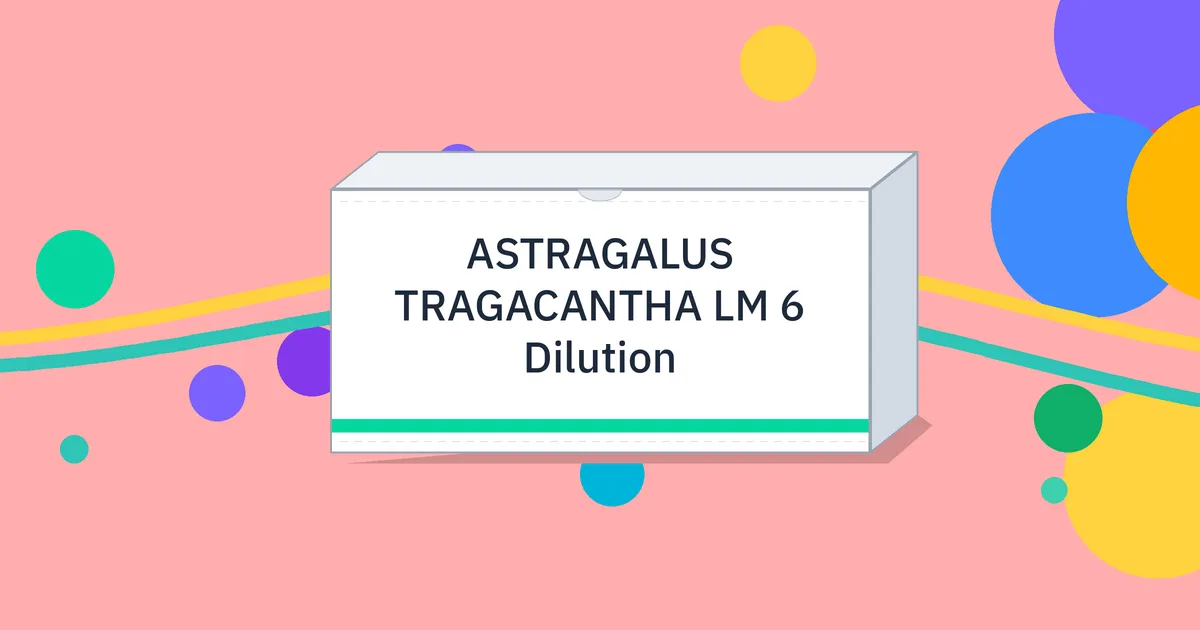 Symbolbild: Packung mit der Aufschrift ASTRAGALUS TRAGACANTHA LM 6 Dilution (PZN 13404696) – Verfügbarkeit und Bezug in Apotheken in Frankfurt am Main