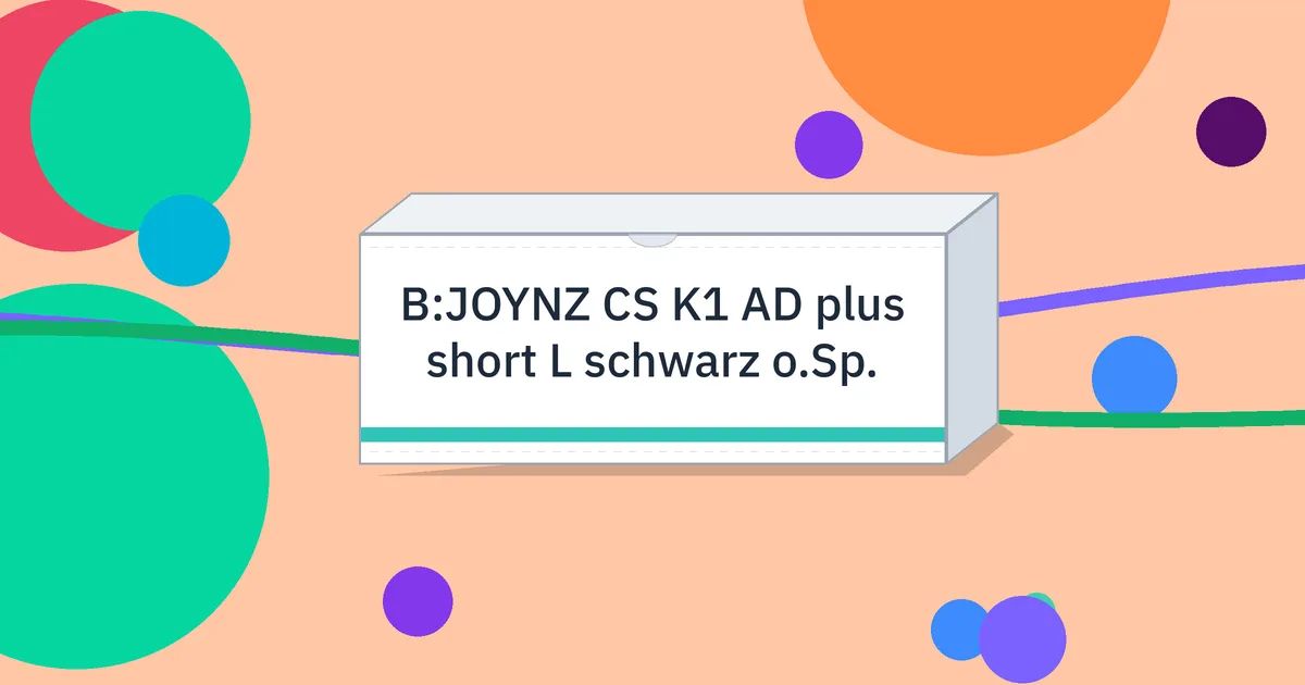 Symbolbild: Packung mit der Aufschrift B:JOYNZ CS K1 AD plus short L schwarz o.Sp. (PZN 20524892) – Verfügbarkeit und Bezug in Apotheken in Frankfurt am Main