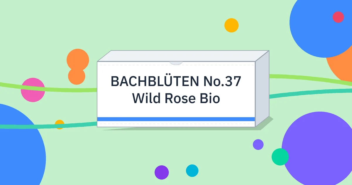 Symbolbild: Packung mit der Aufschrift BACHBLÜTEN No.37 Wild Rose Bio (PZN 10310888) – Verfügbarkeit und Bezug in Apotheken in Frankfurt am Main