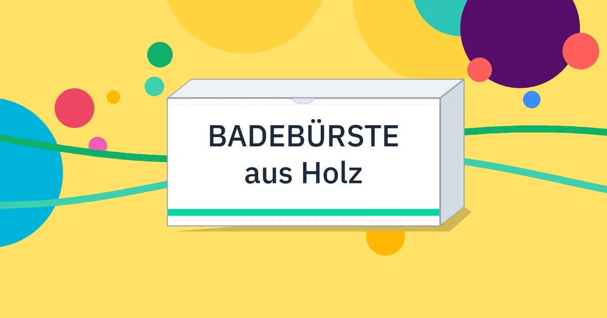 Symbolbild: Packung mit der Aufschrift BADEBÜRSTE aus Holz (PZN 04952950) – Verfügbarkeit und Bezug in Apotheken in Frankfurt am Main