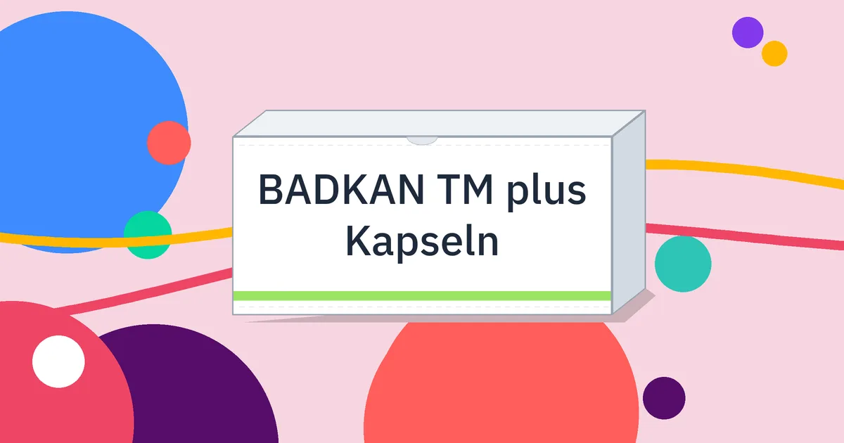Symbolbild: Packung mit der Aufschrift BADKAN TM plus Kapseln (PZN 16002372) – Verfügbarkeit und Bezug in Apotheken in Frankfurt am Main